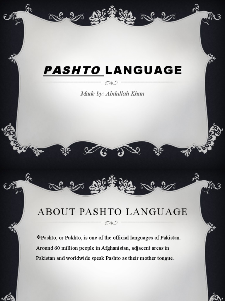 PASHTO Language History Presentation | PDF