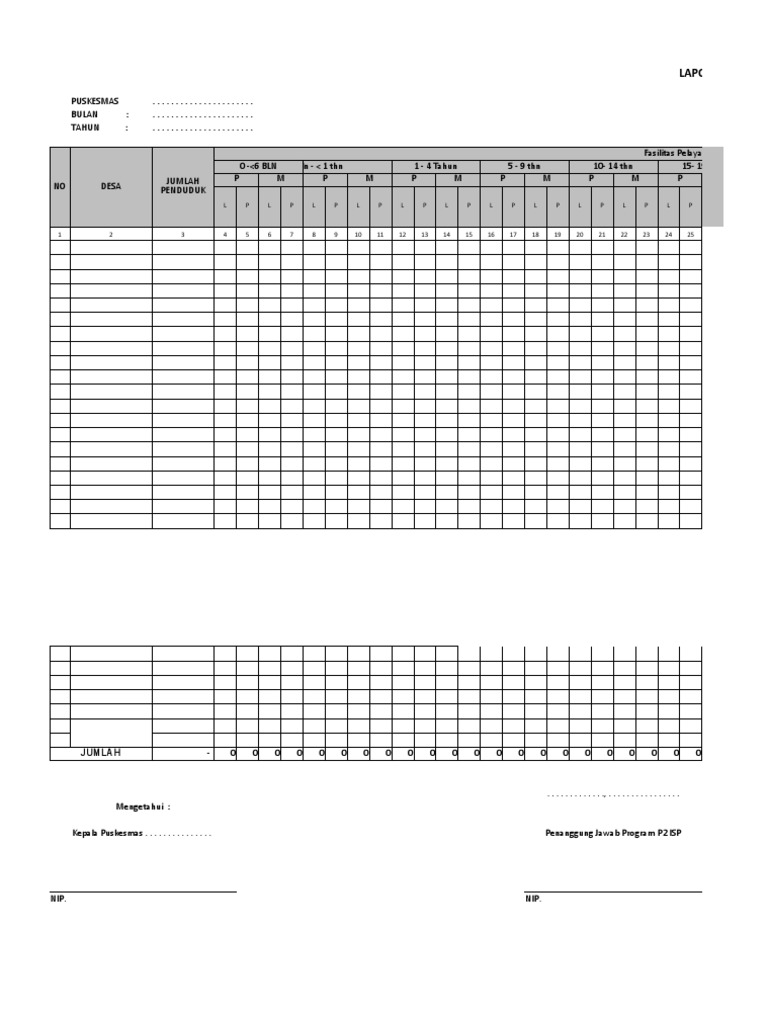 Form Laporan Diare, Typhoid, Hepatitis | PDF
