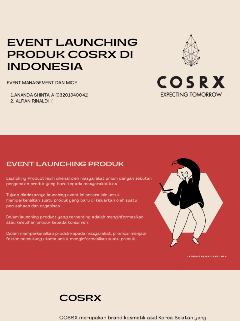 Ananda Dan Alfian - Event Launching Produk Cosrx - Manajement Event and Mice | PDF | Seni