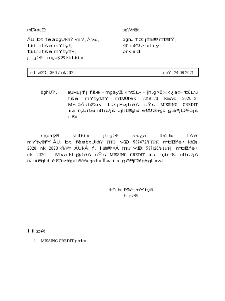 TPF Covering Letter | PDF