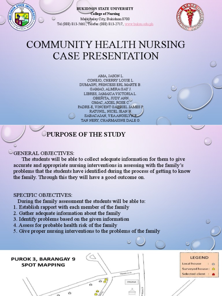 Community Health Nursing Case Presentation: Bukidnon State University ...
