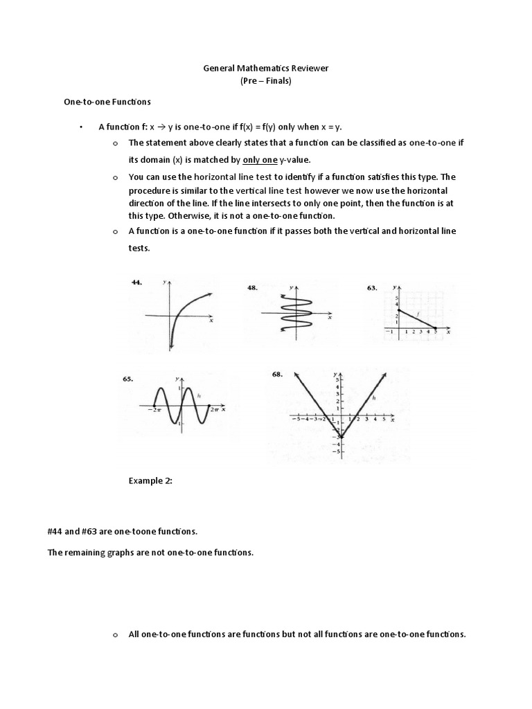 General Mathematics Reviewer Prefinals | PDF | Interest | Function ...