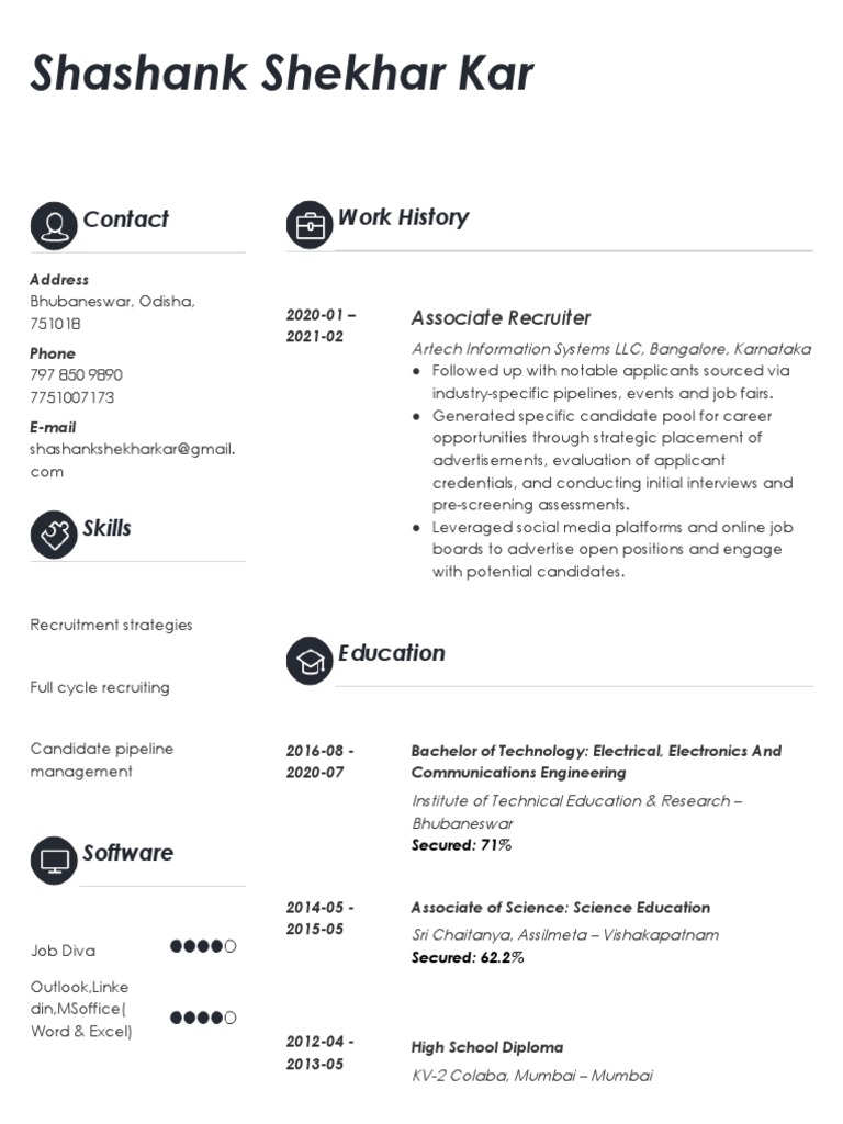 Shashank Resume | PDF | Recruitment | Science And Technology