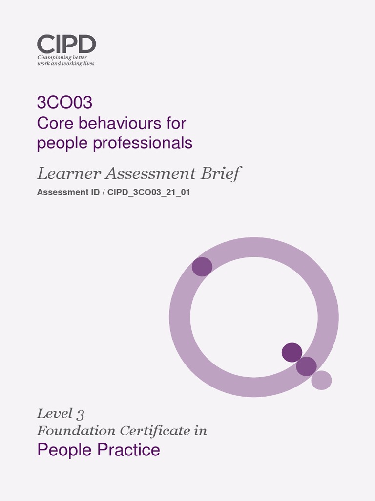 3CO03 Core Behaviours - ASSESSMENT GUIDE - Feb 2021 | PDF | Learning | Value (Ethics)