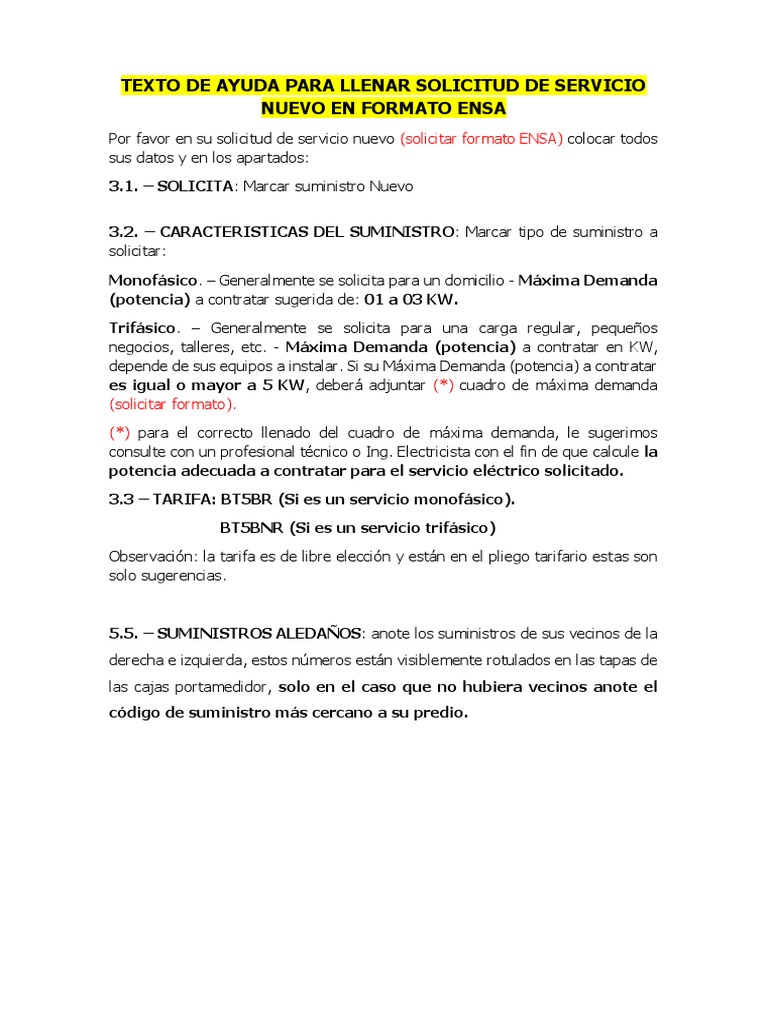 Solicitud Ensa | PDF