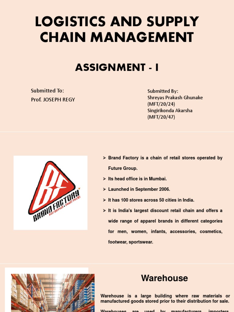Logistics and Supply Chain Management: Assignment - I | PDF | Warehouse ...