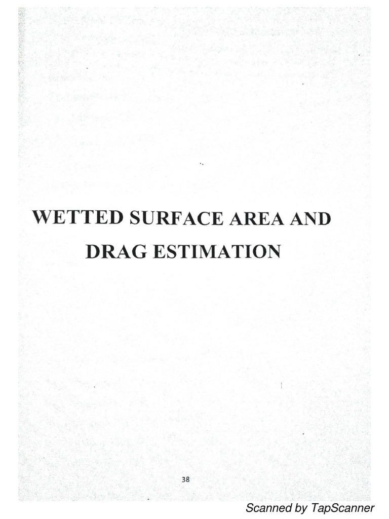 Wetted Surface Area and Drag Estimation | PDF