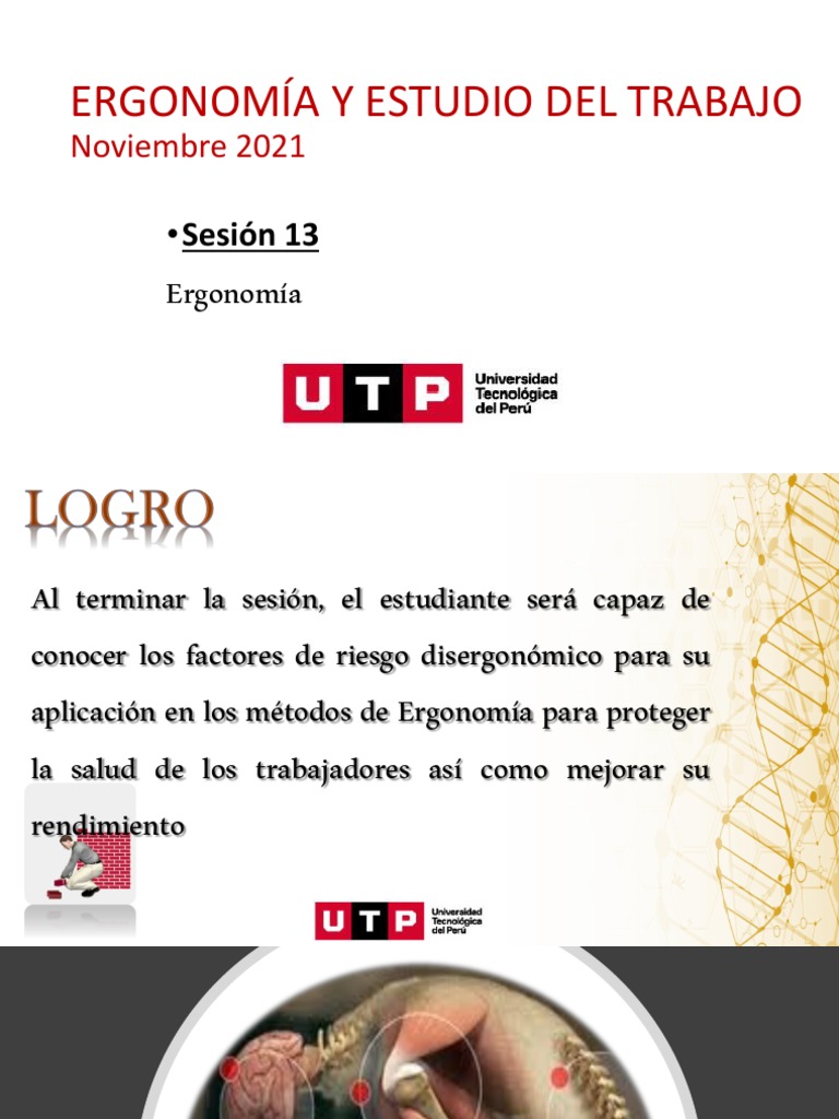 S13 Factores de Riesgo Disergonomico | PDF | Factores humanos y ergonomía | Dolor lumbar