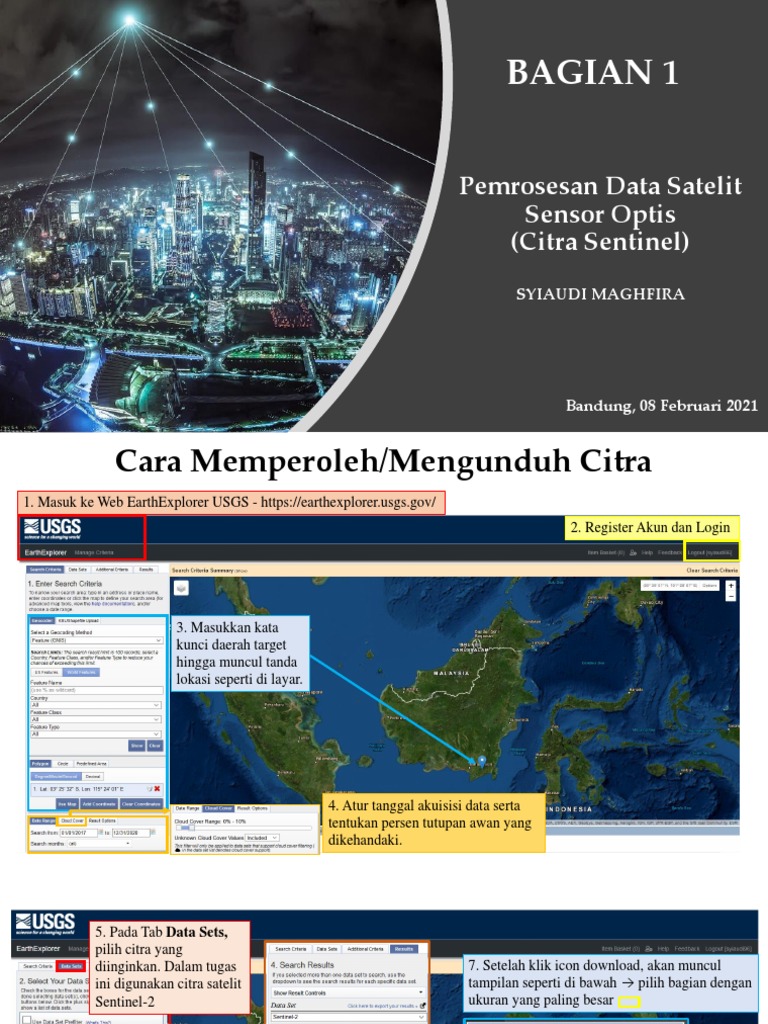 Pemrosesan Data Citra Sensor Optis (Sentinel-2) - Bagian1 | PDF