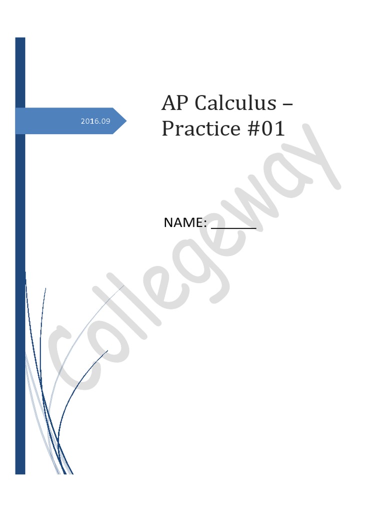 AP Calculus Practice Problems - Finding Derivatives, Tangent Lines, and ...