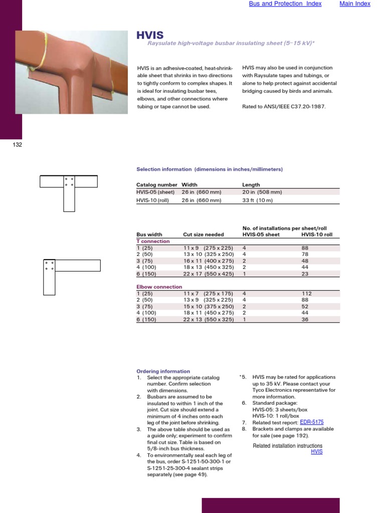 Raysulate High-Voltage Busbar Insulating Sheet (5-15 KV) : Selection ...