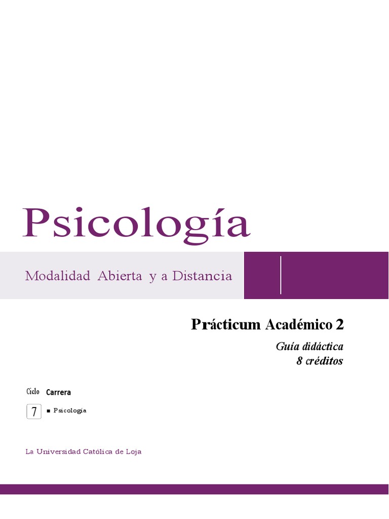 Guia Practicum 2 para Elaboración de Informes Psicologicos - Utpl | PDF | Evaluación | Sicología