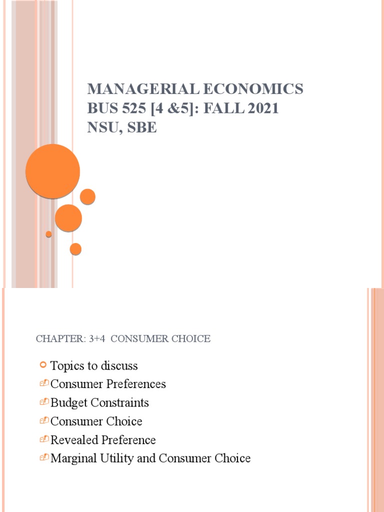 Consumer Choice Fall 2021 | PDF | Utility | Microeconomics