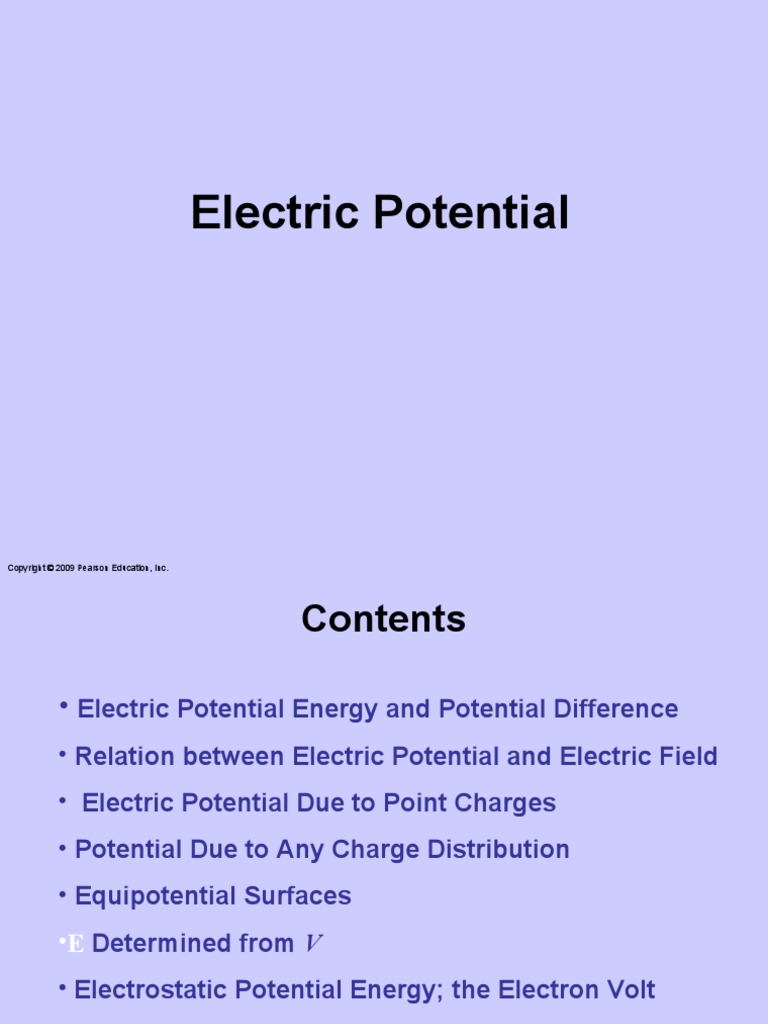 3.0 Electric Potential | PDF | Electronvolt | Potential Energy