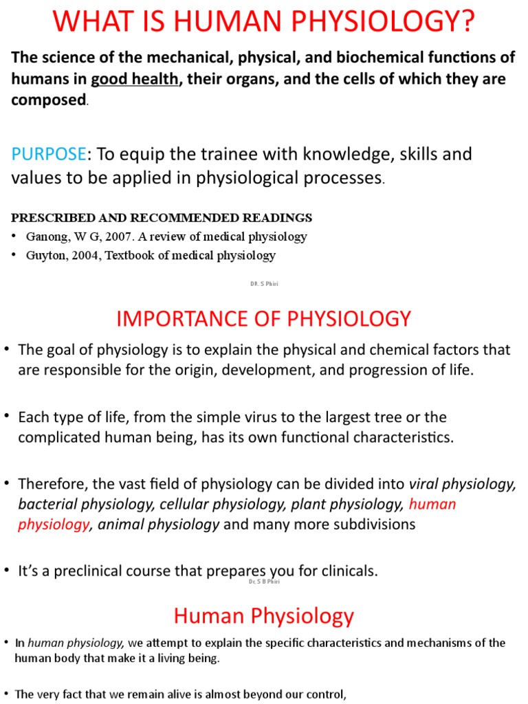 1 Physiology Body Fluid Compartments Lecture 1 Pdf Chemistry Biology