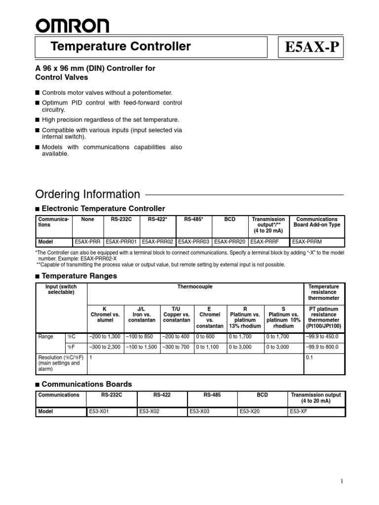 E5axp Series | PDF | Thermocouple | Parameter (Computer Programming)