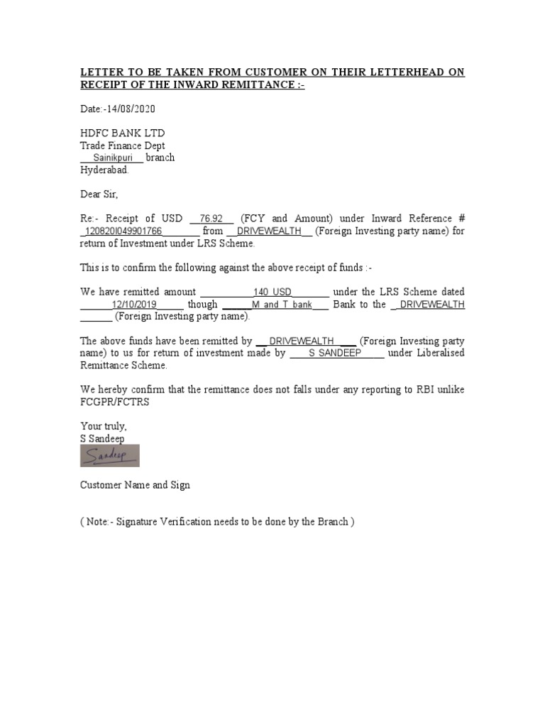 LRS Declaration - Filled | PDF | Business | Law