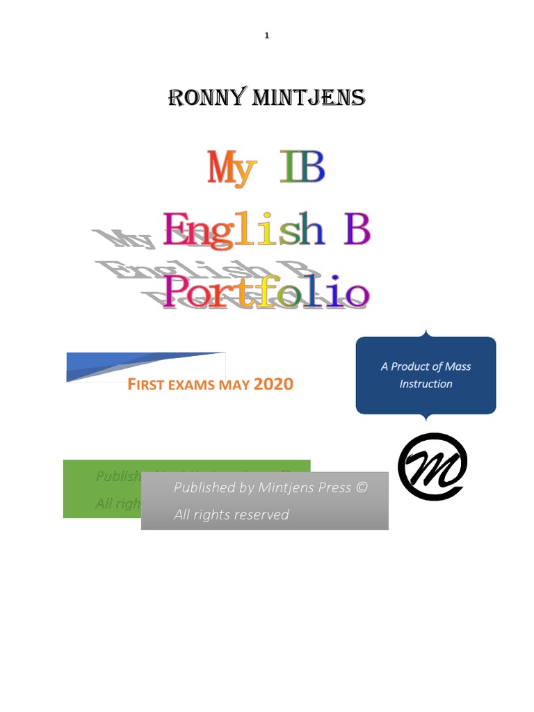 English B Portfolio - Sample | PDF | Reading Comprehension | English ...