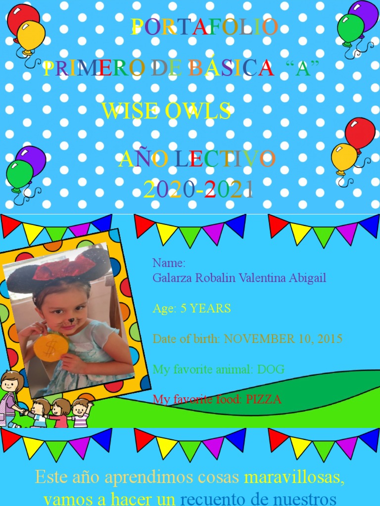 Portafolio 2020-2021 Primero A 1 Toca Entregar | PDF