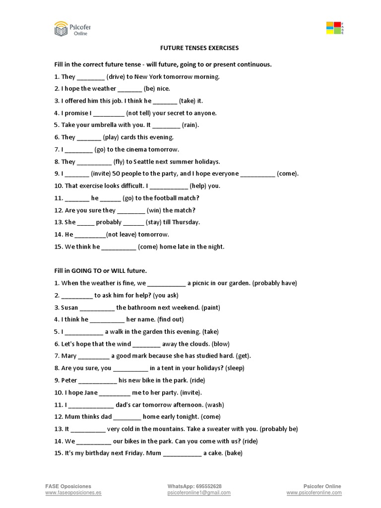 Future Exercises | PDF