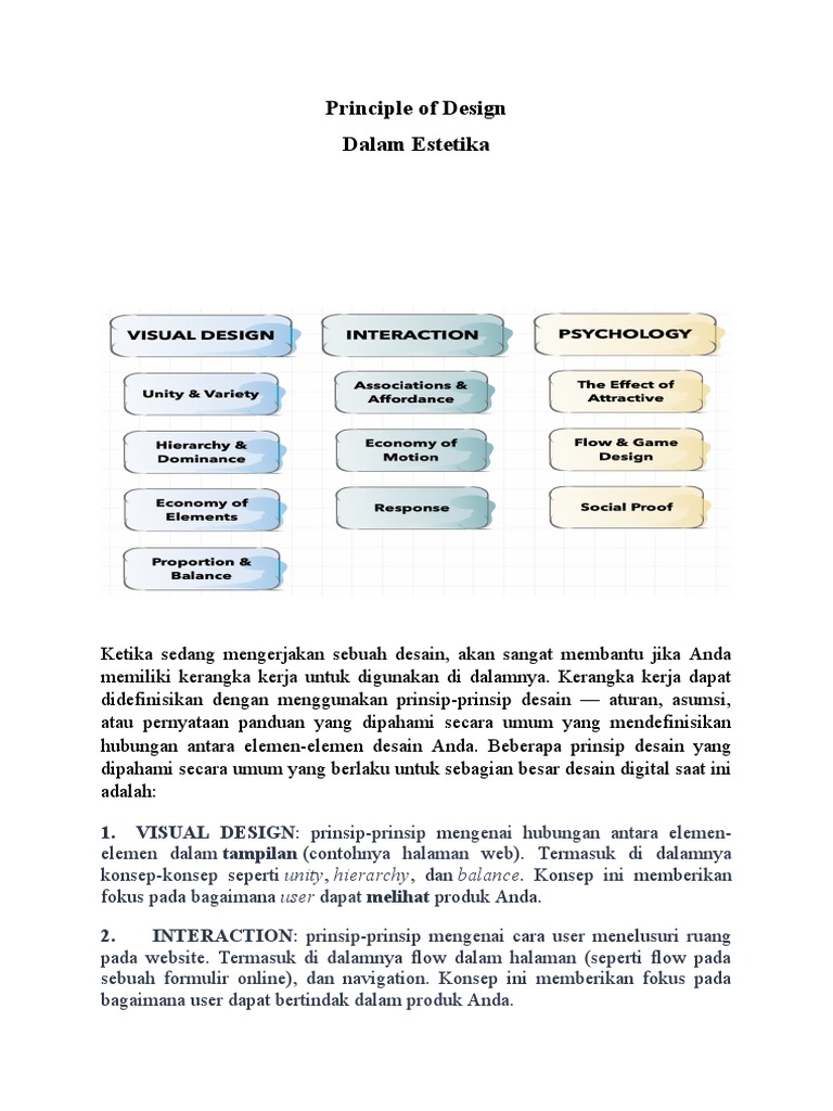 Principle of Design Dalam Estetika: 1. VISUAL DESIGN: Prinsip-Prinsip ...