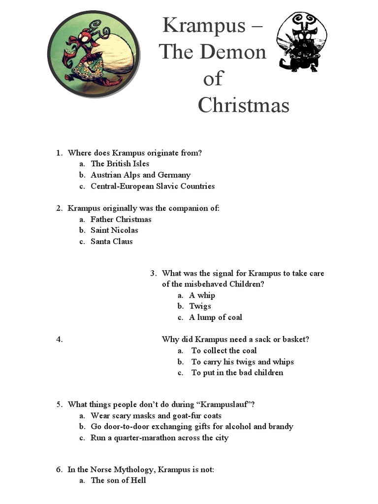 Krampus - The Demon of Christmas | PDF