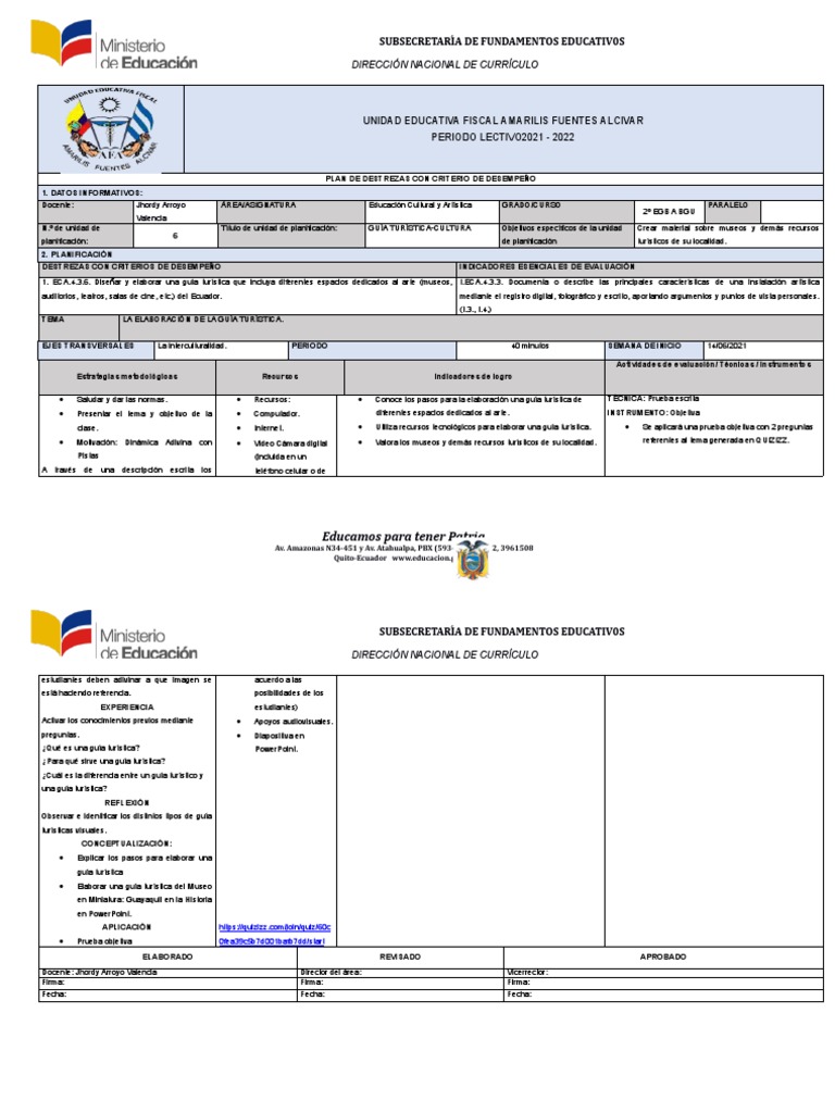 Eca Plan | PDF | Planificación | Plan de estudios