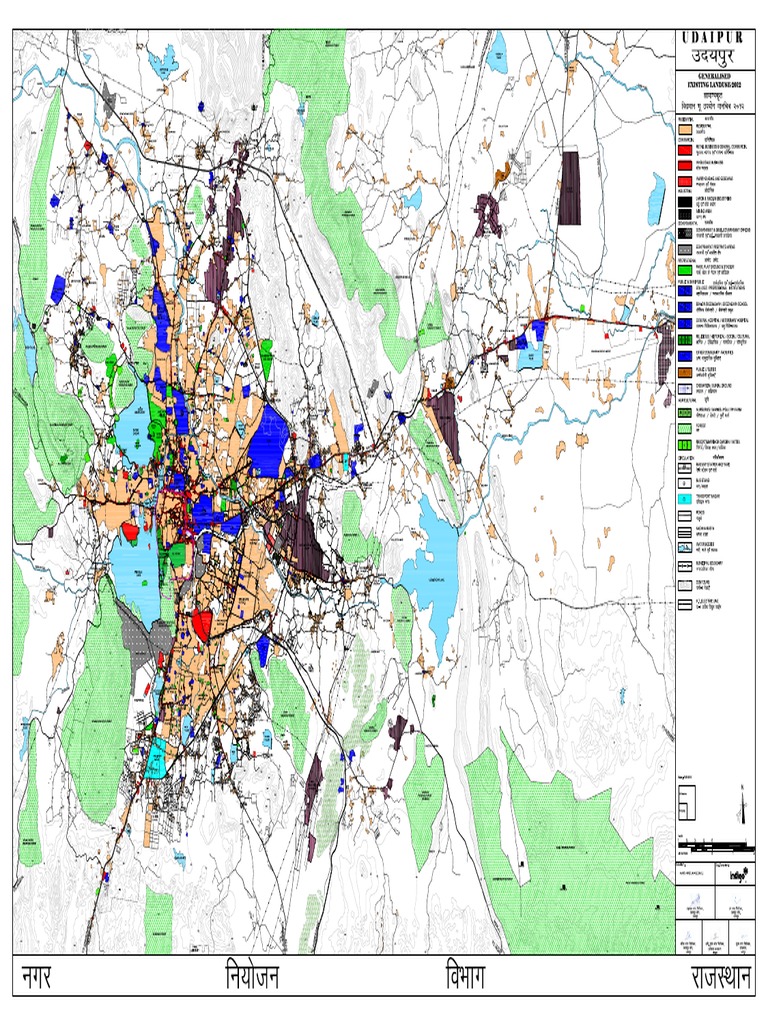 Udaipur Existing Landuse Map 12-07-13 | PDF