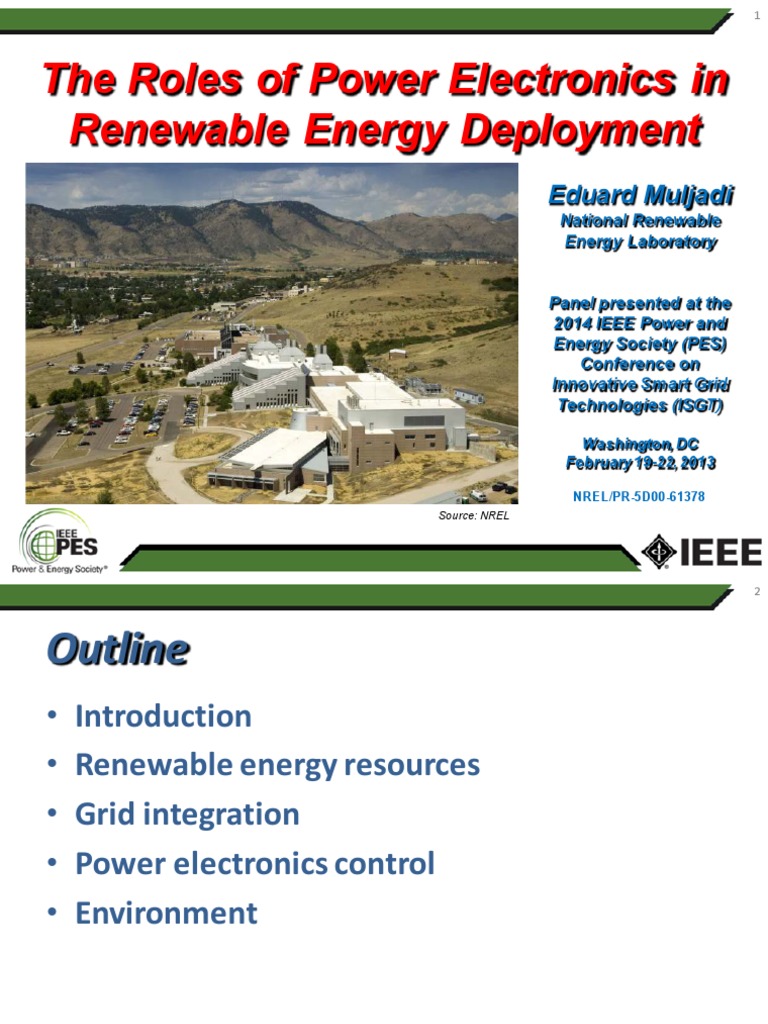 The Roles of Power Electronics in Renewable Energy Deployment | PDF ...