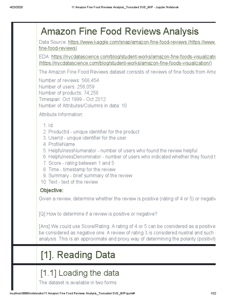 11 Amazon Fine Food Reviews Analysis Truncated Svd Wip Jupyter