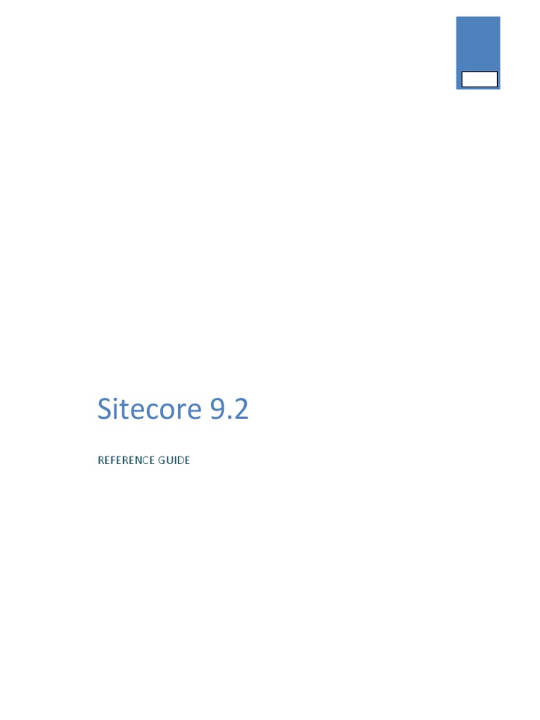 Sitecore Reference Guide | PDF | Websites | Microsoft Visual Studio