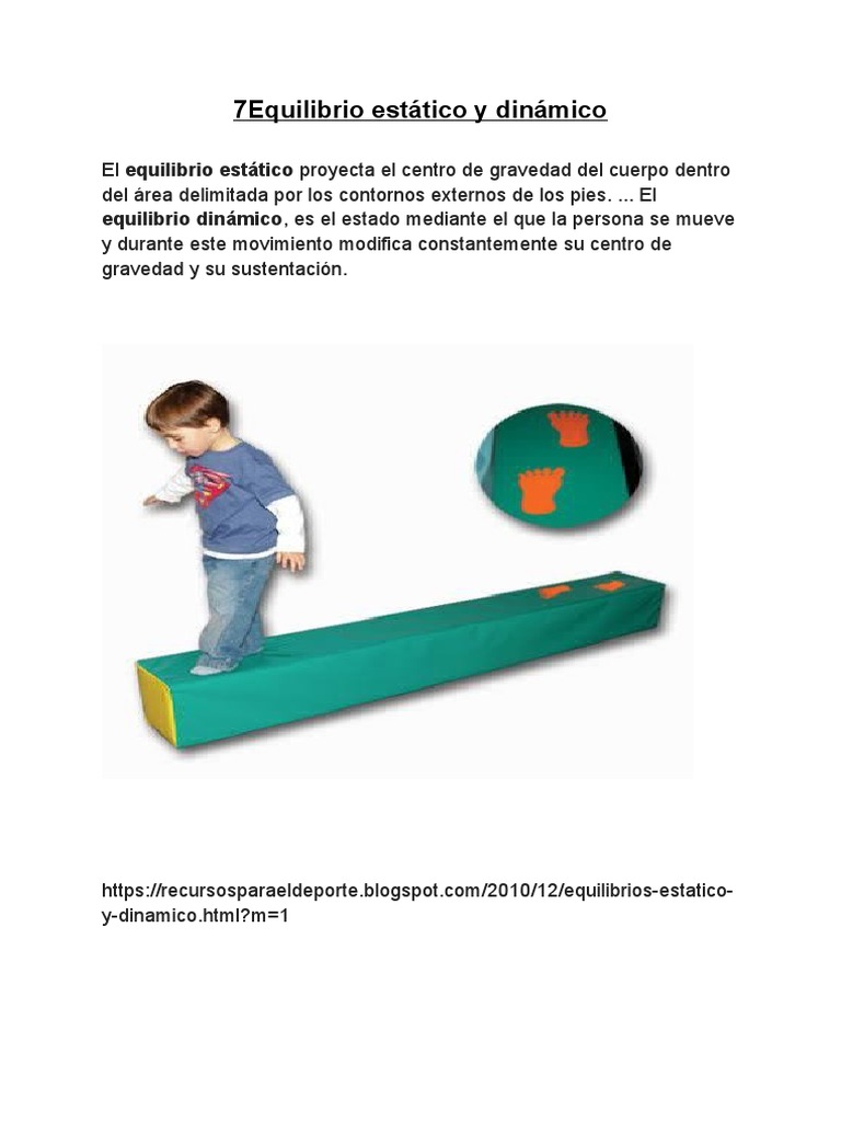 Equilibrio Estático y Dinámico | PDF | Músculo | Fuerza