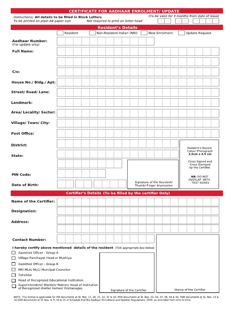Valid Documents List | PDF