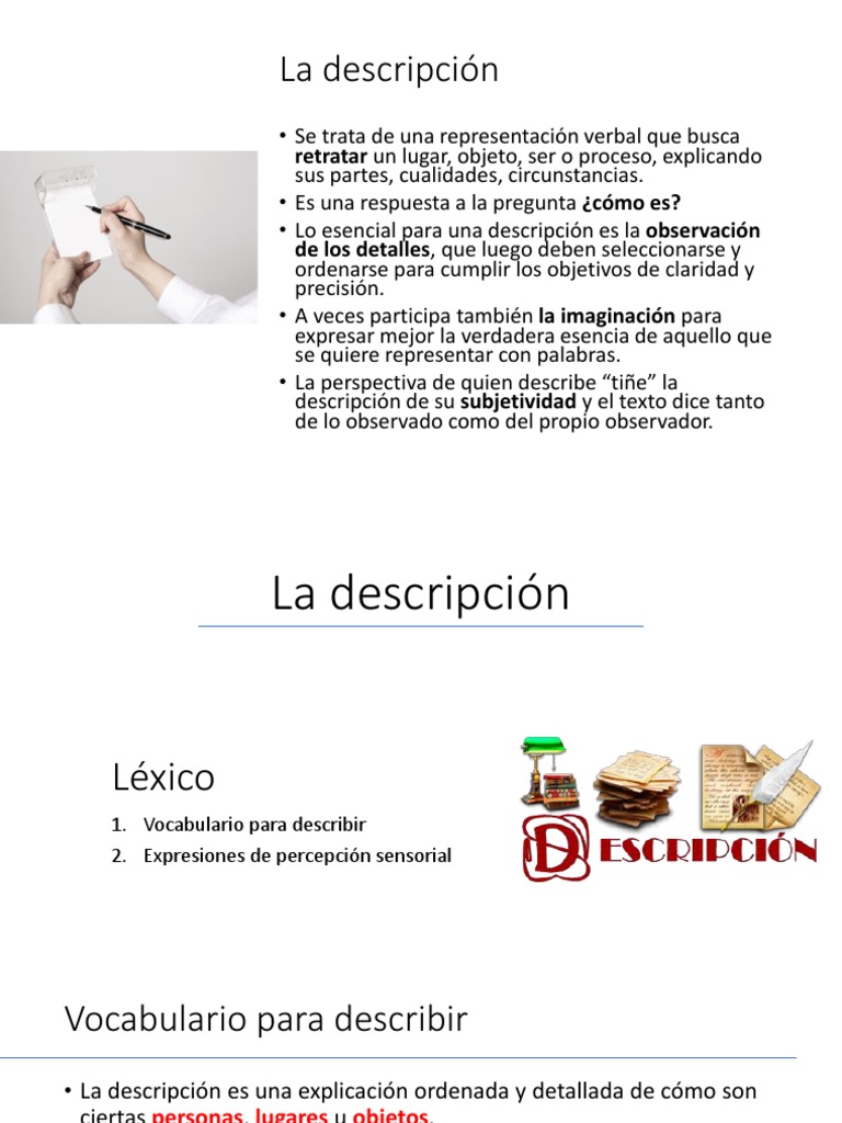 Vocabulario para Describir Personas y Objetos | PDF