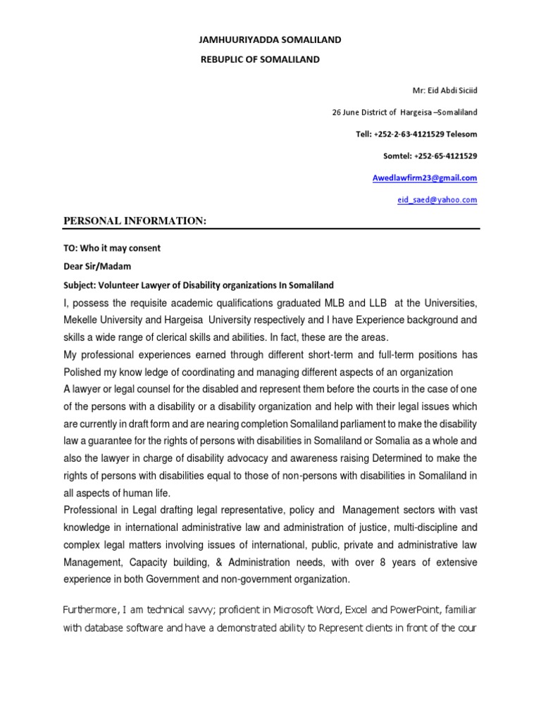 Application Letter Disability Organizations | PDF | Lawyer | Government