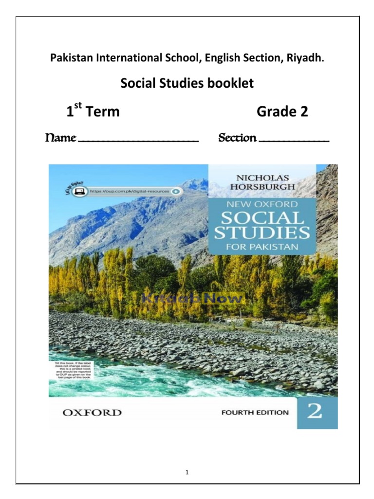 1 Term Grade 2: Social Studies Booklet | PDF | Islamabad | World Politics