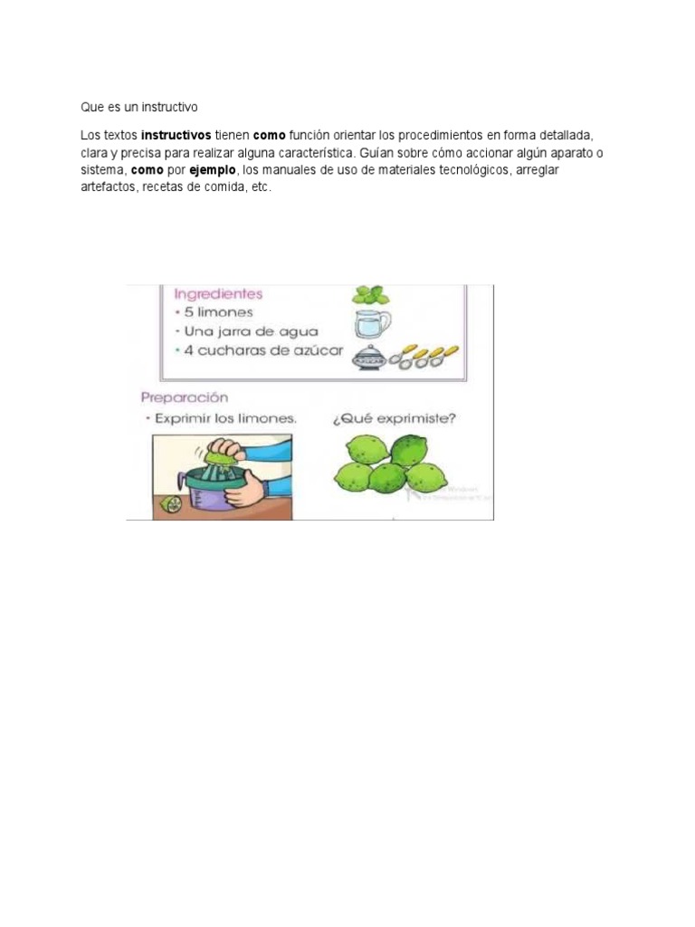 Que Es Un Instructivo | PDF