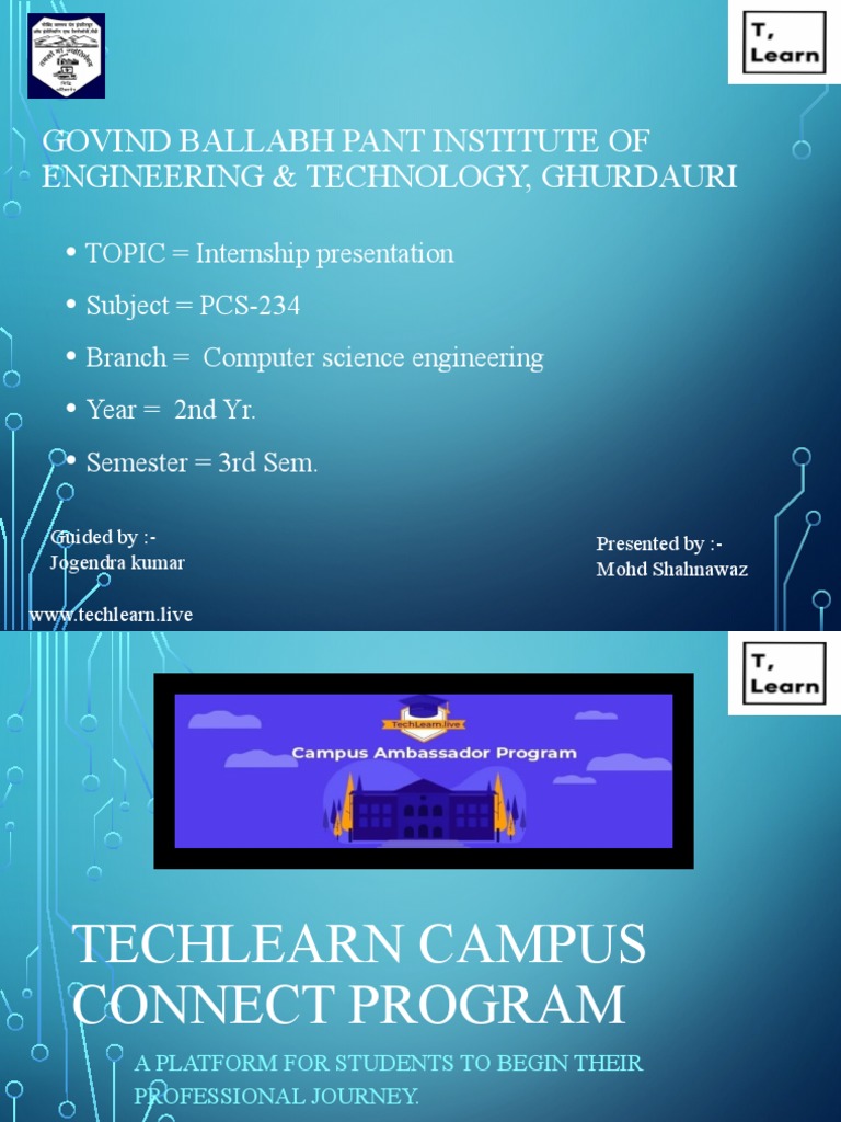 TechLearn Campus Connect Program | PDF | Educational Technology ...
