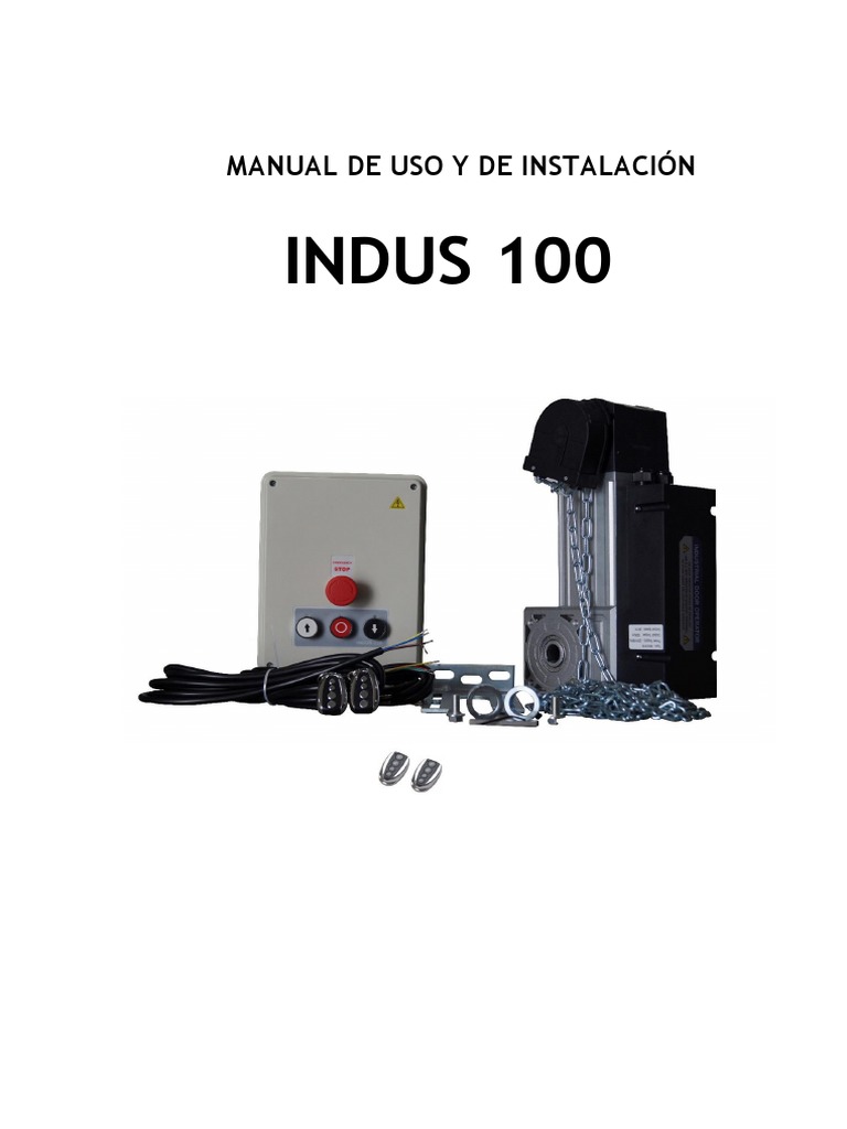 Manual Indus 100 | PDF | Control remoto | Tornillo