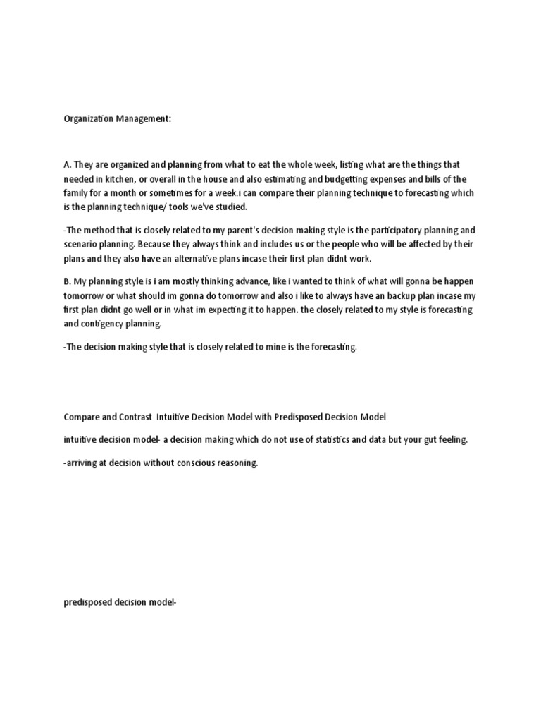 Organization Managment Activity | PDF | Career & Growth | Self-Improvement