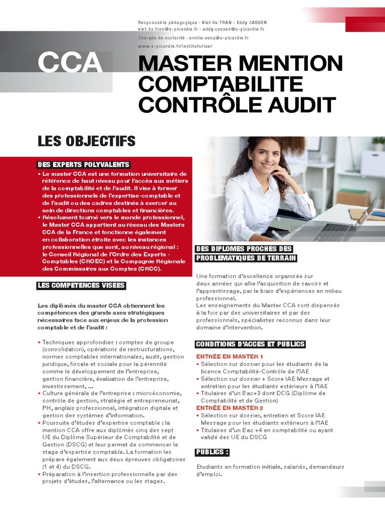 Plaquette Master Mention Comptabilite Controle Audit | PDF | Audit | Comptabilité