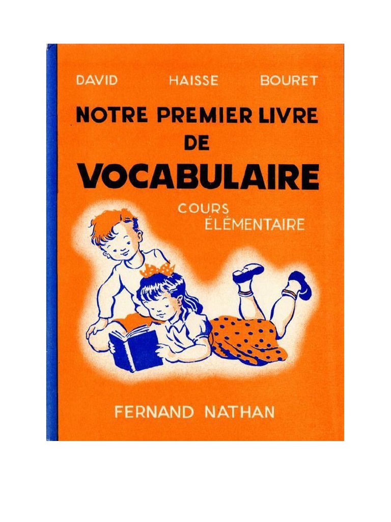 Langue Franaise Lecture Courante Ce1 Mon Premier Livre de Vocabulaire ...