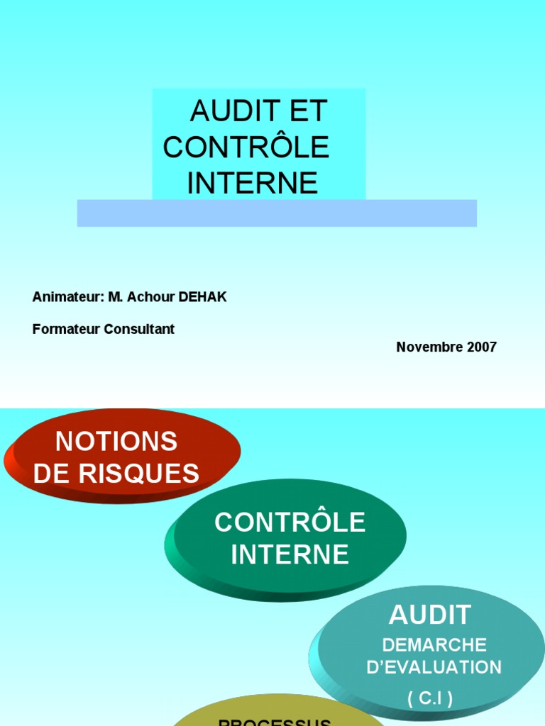 Audit et Contrôle Interne : Notions Clés | PDF | Contrôle interne ...