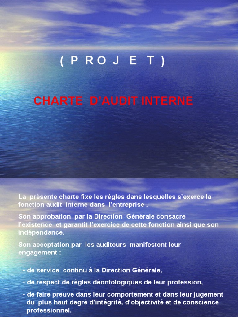 Charte Audit Interne | PDF | Audit | Audit interne