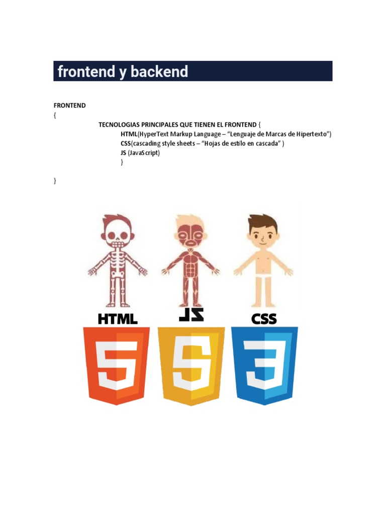 Frontend y Backend | Descargar gratis PDF | Computación en la nube ...