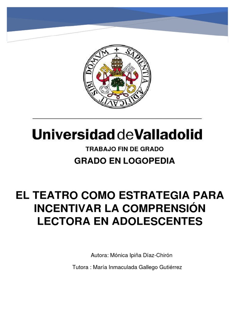 Teatro para Mejorar Comprensión Lectora | PDF | Palabra | Comprensión ...