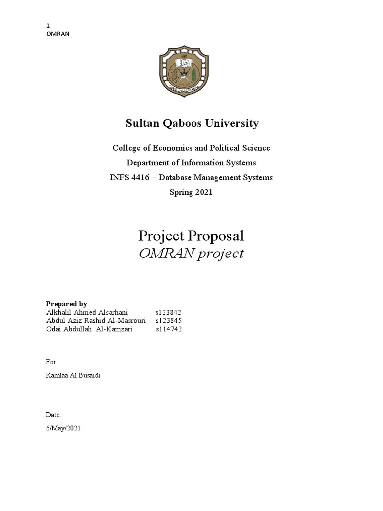 Project Proposal | PDF | Databases | User (Computing)