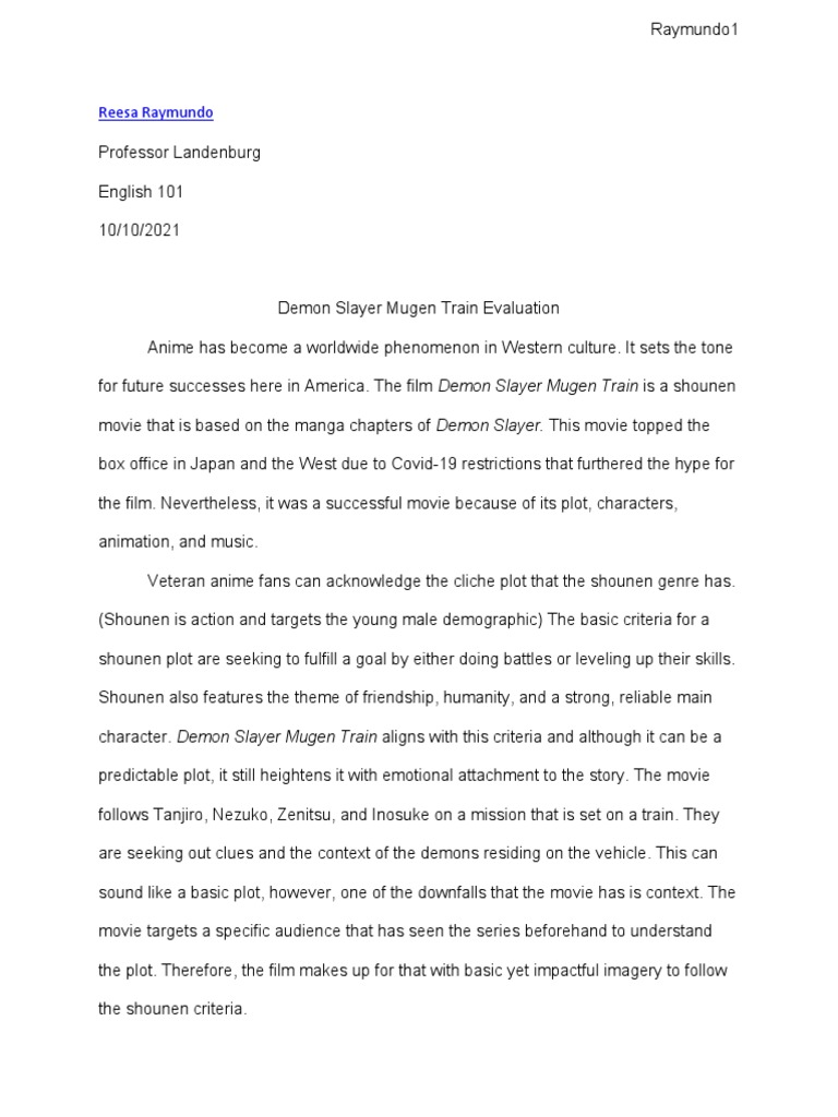 Demon Slayer Final Draft 1 | PDF | Empathy | Animation