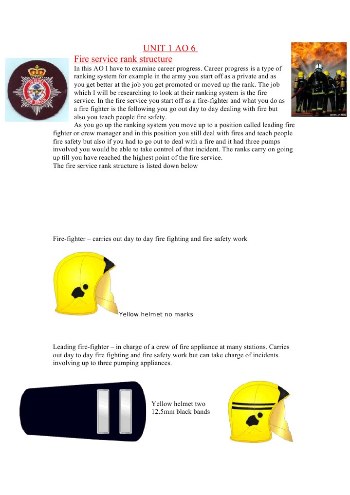 Fire Service Rank Structure Explained | PDF | Firefighter | Combustion