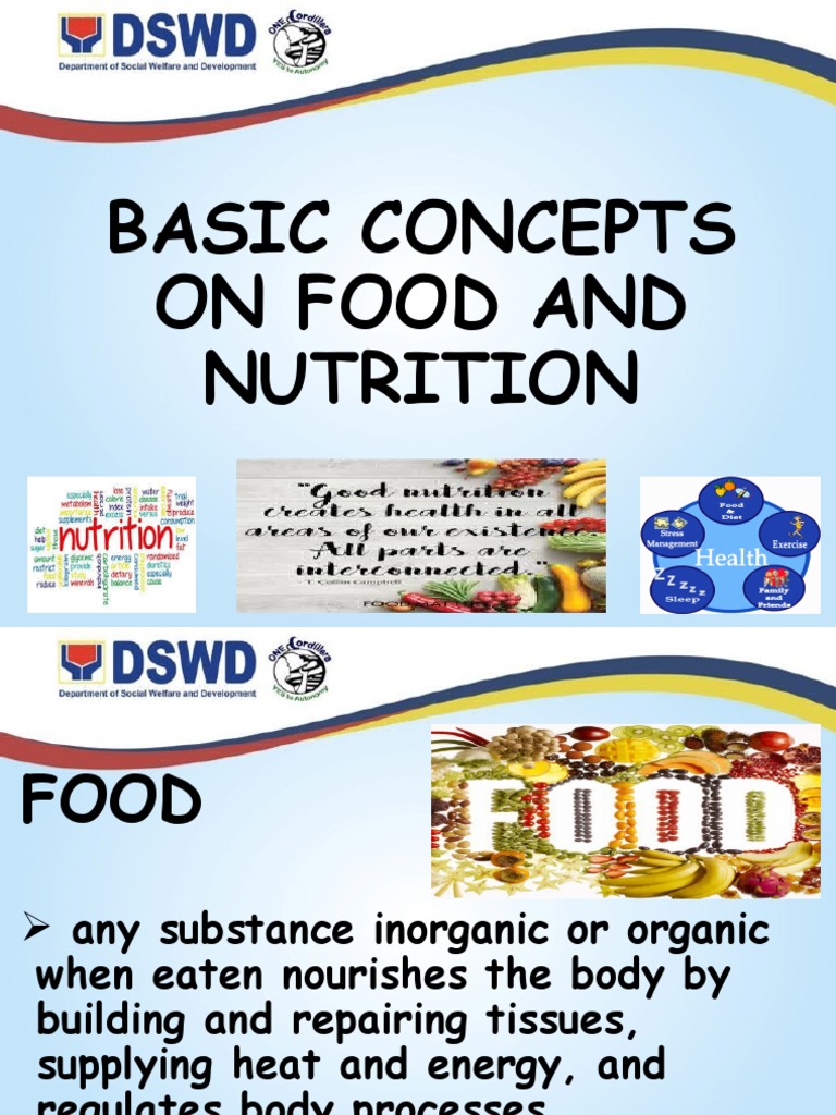 Lecture I Basic Concepts On Food and Nutrition | PDF | Human Nutrition ...